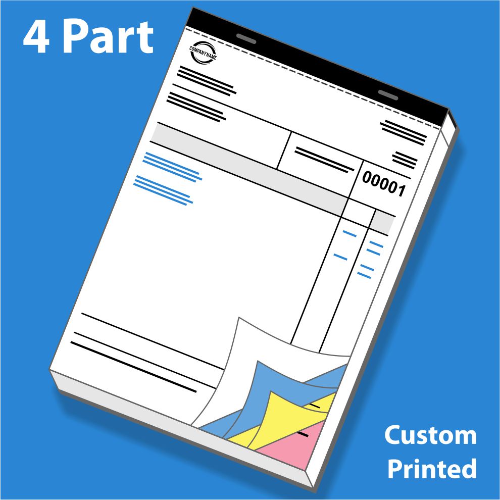 Quadruplicate NCR Books (4 Part) – tagged "DL Quad Books" – MD Print Shop