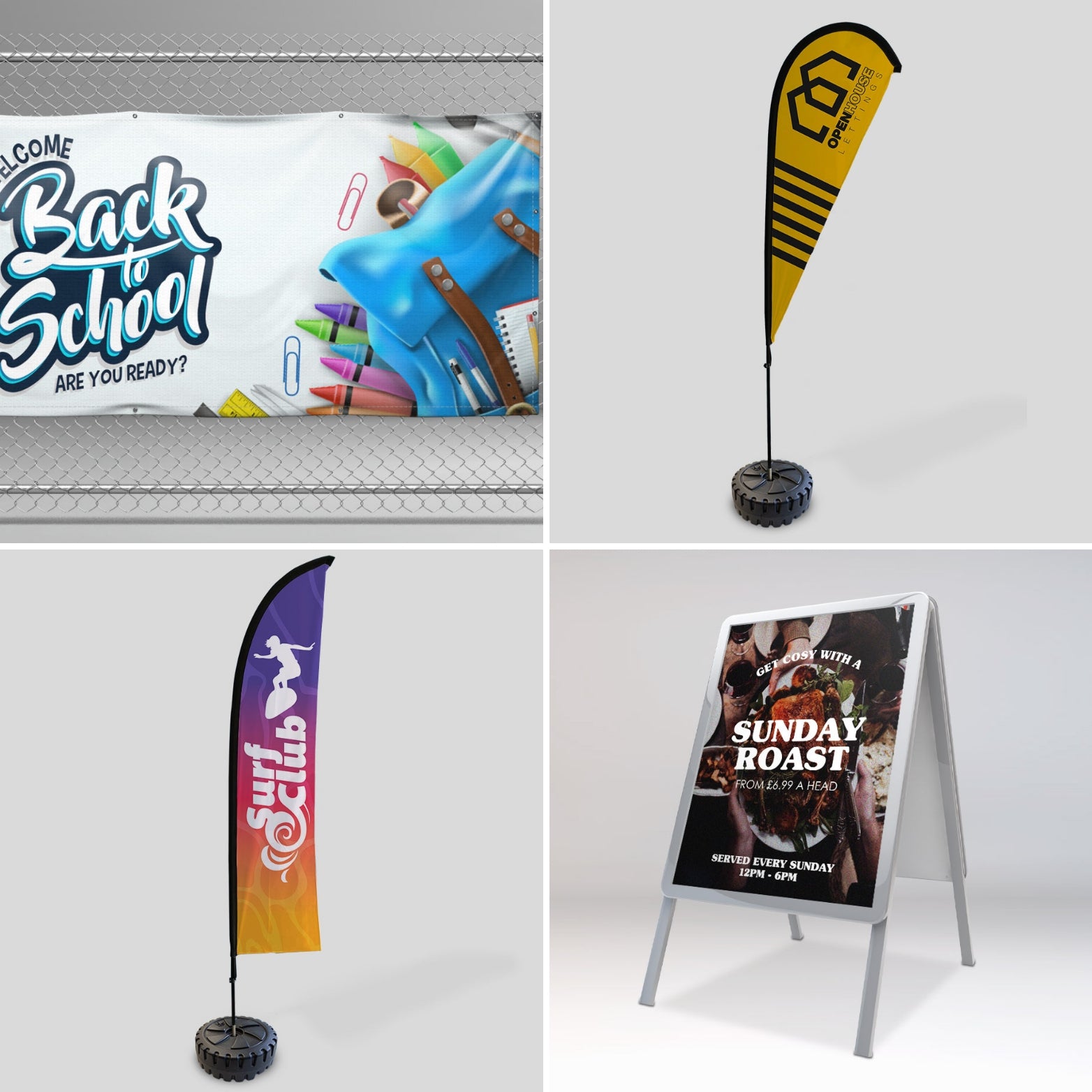 Outdoor Products – tagged "Custom Printed Pavement Signs" – MD Print Shop