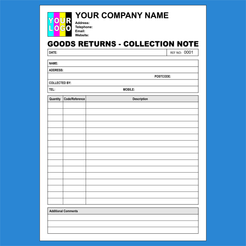 Goods Return - Collection Note NCR Pads Printing – MD Print Shop
