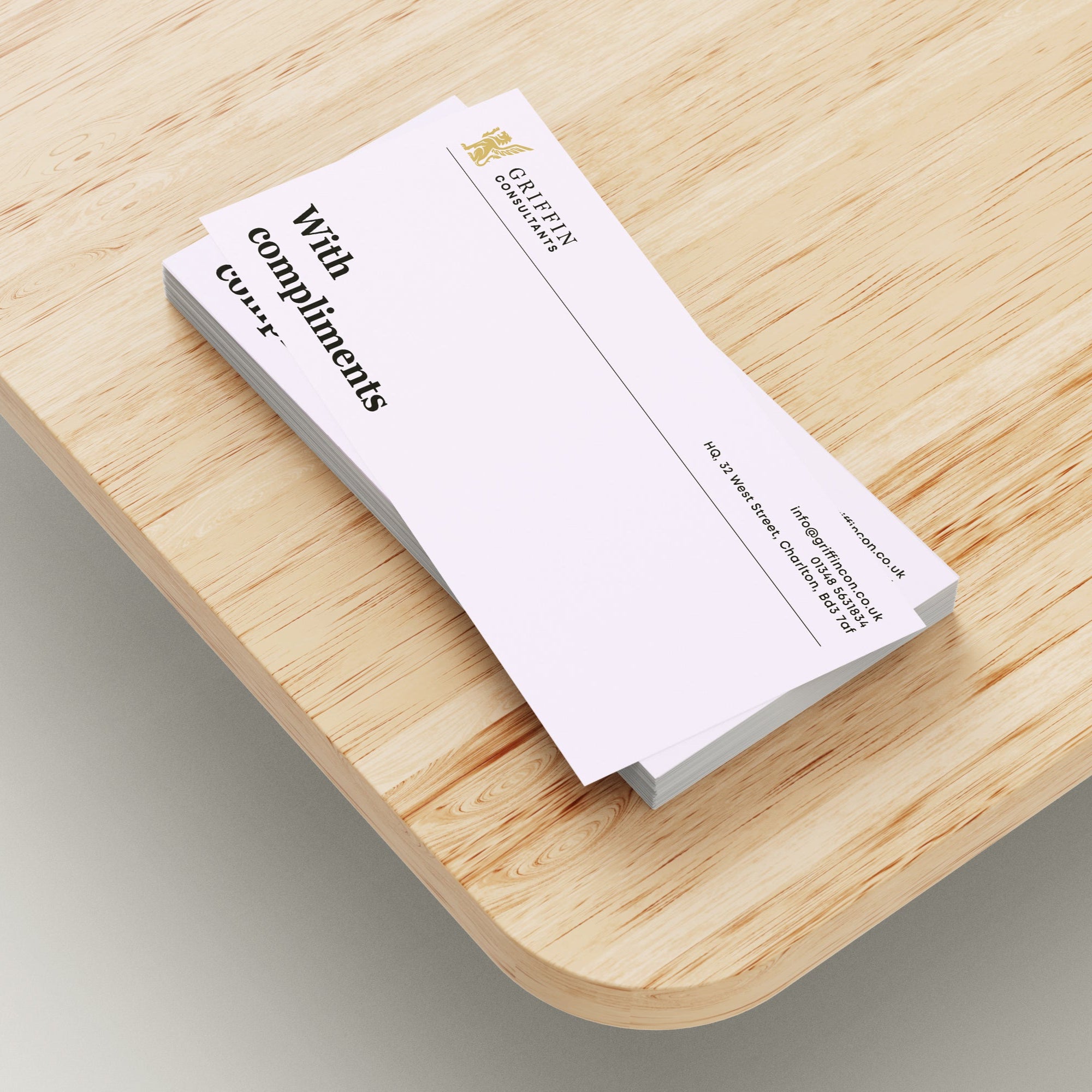 Custom Compliment Slips Printing – Professional & Personal – MD Print Shop